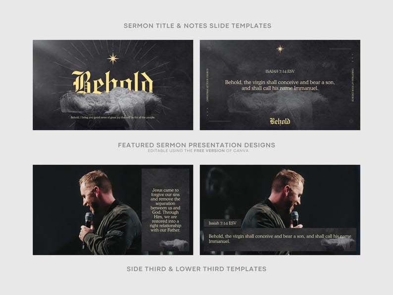 Christmas Sermon Series Graphics Pack: Contemporary Church (canva ...