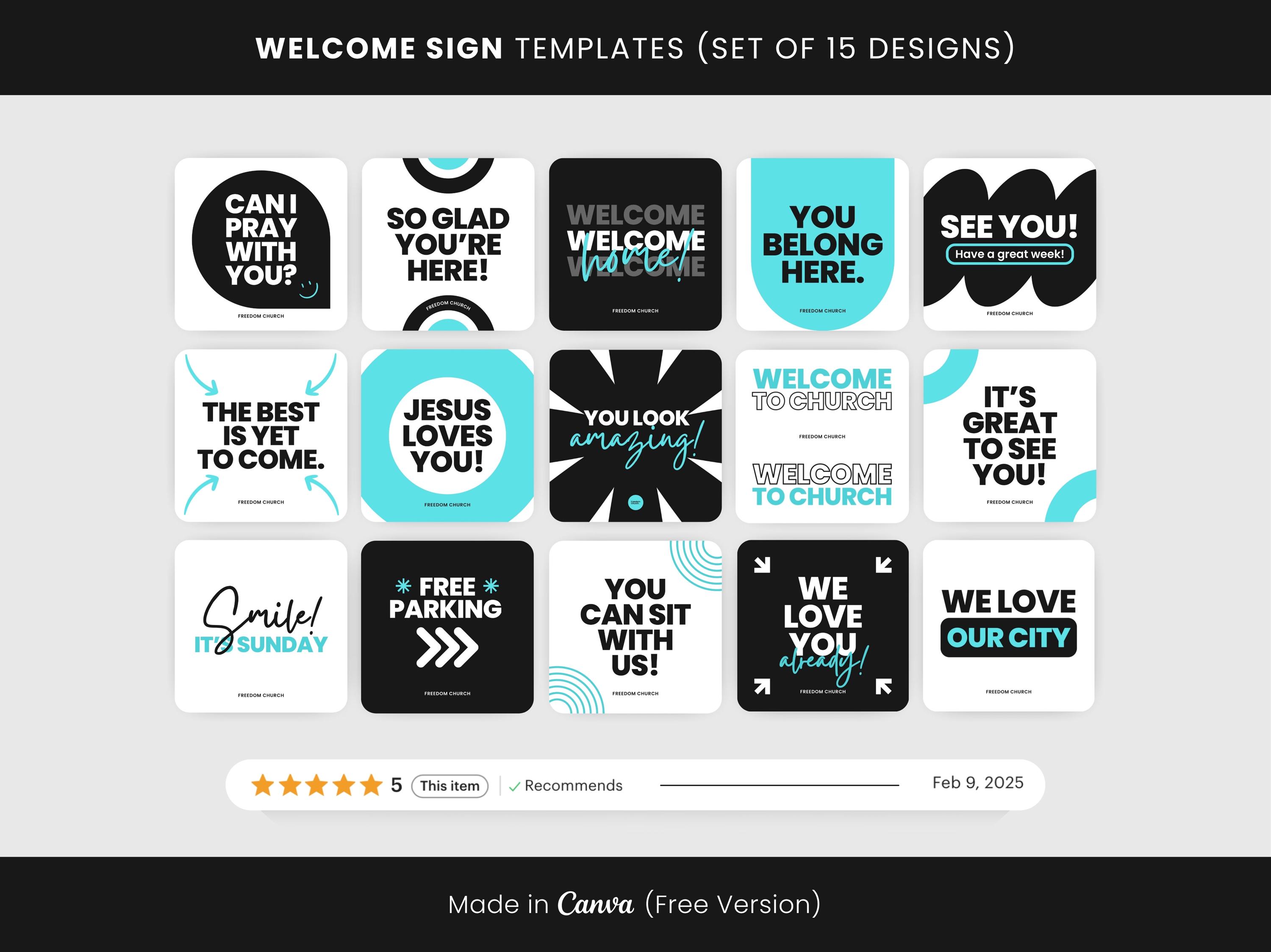 15 Modern Church Welcome Signs, Sunday Pop Signs, Handheld Signs for ...