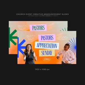 Church Event Announcement Slide Templates: Pastors Appreciation ...