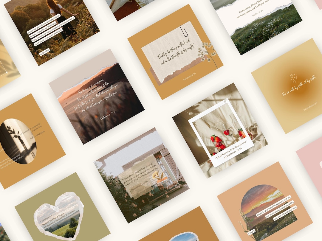 50 Bible Verse Instagram Templates, Encouraging Scriptures, New Designs ...