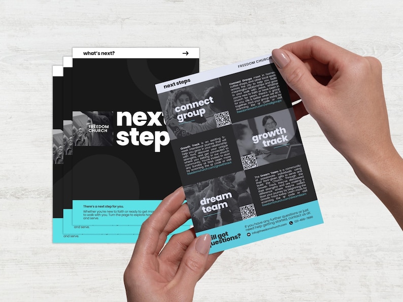Modern Church Next Steps Card Template: Ministry Connect Groups ...