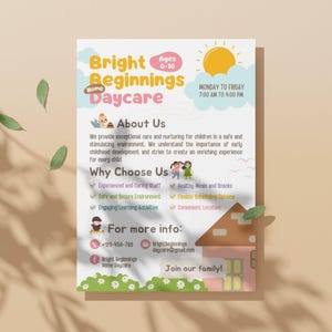 Home Daycare Flyer Template (digital Download) - Etsy
