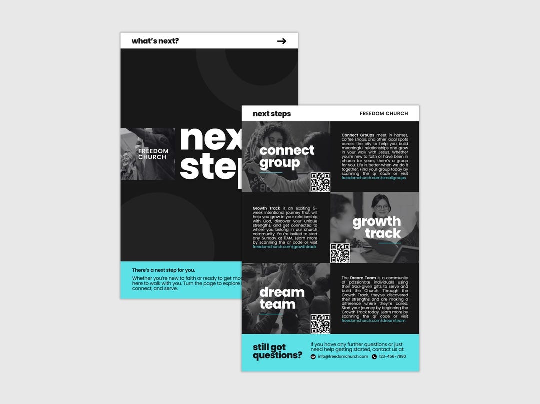 Modern Church Next Steps Card Template: Ministry Connect Groups (canva ...