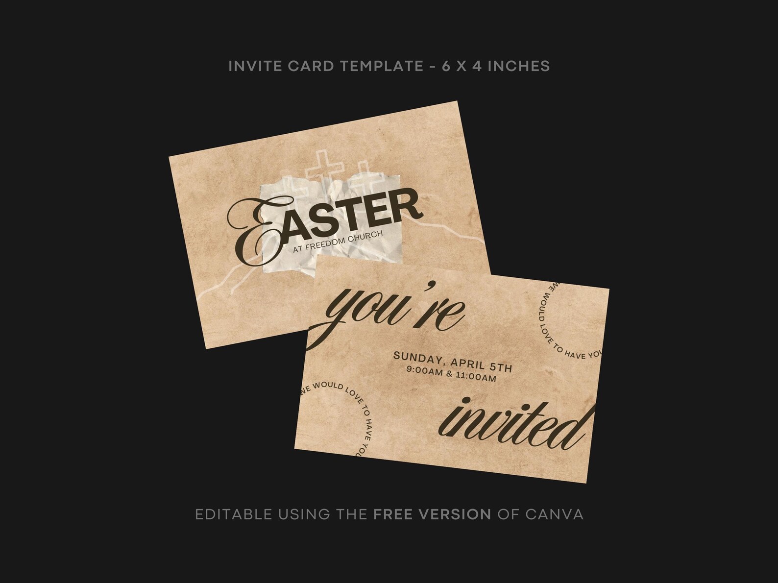 Easter Sunday Church Graphics (canva Editable, Digital Download) - Etsy