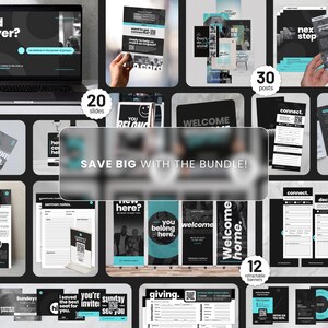 Modern Church Info Card Template: QR Code Connect, Giving, Service ...
