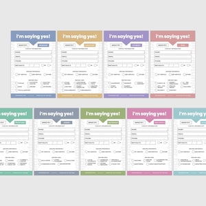 Church Volunteer Cards Template: Ministry Sign-up Forms (canva Editable ...