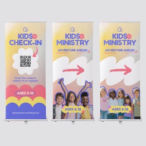 Modern Kids Church Retractable Banner Template, Kids Ministry Pop-up ...