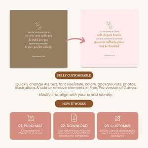 50 Bible Verse Instagram Templates, Encouraging Scriptures, New Designs ...