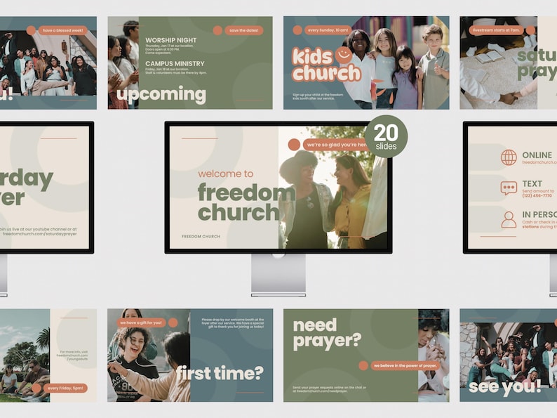 Modern Church Presentation Slides: Canva Templates (digital Download ...