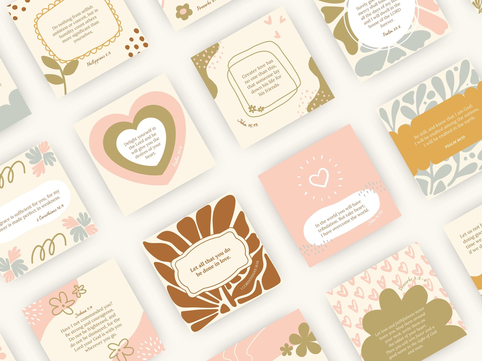 25 Bright Boho Bible Verse Social Media Templates, Encouraging ...