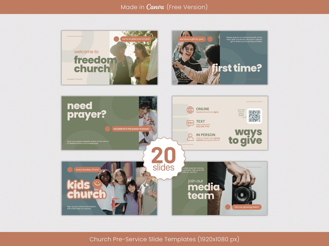20 Modern Church Pre-service Slides Canva Templates, Aesthetic New ...