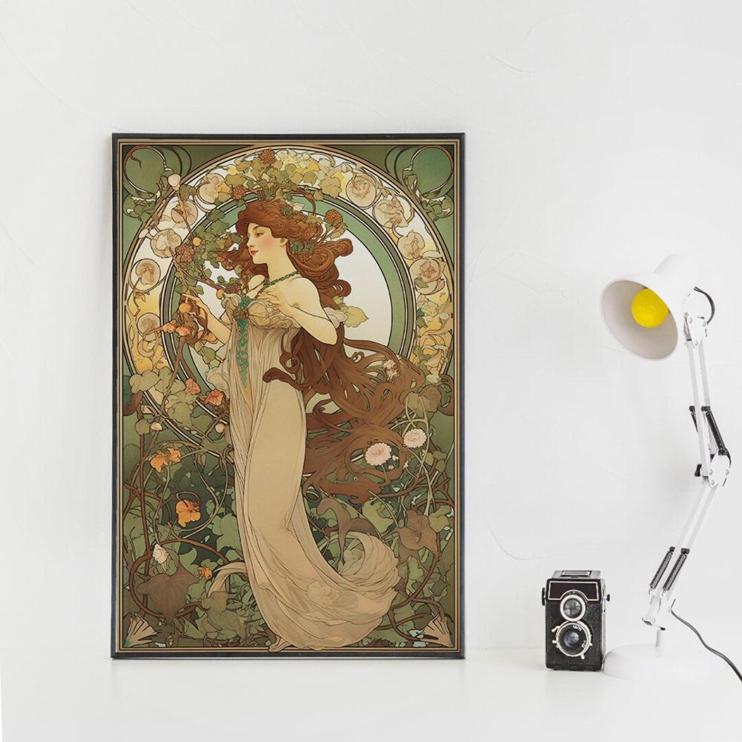 Alphonse Mucha Art Nouveau Poster: Vintage Movie & Theater Decor - Etsy