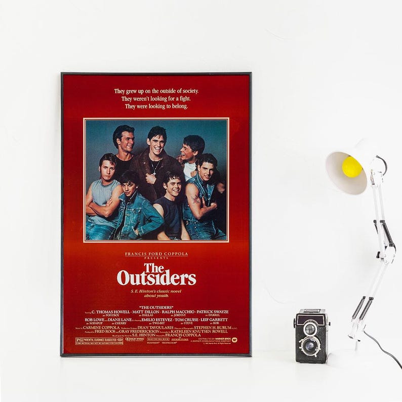 The Outsiders Movie Poster - Vintage Typographic Posters - Wall Decor ...