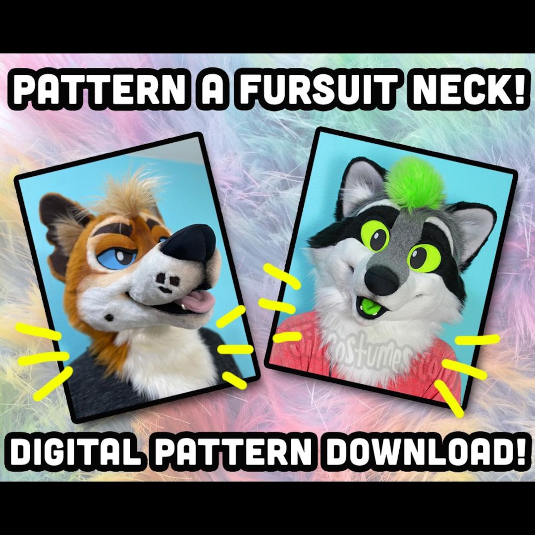 Fursuit NECK Pattern for Head DIY PDF Digital Download Template for ...