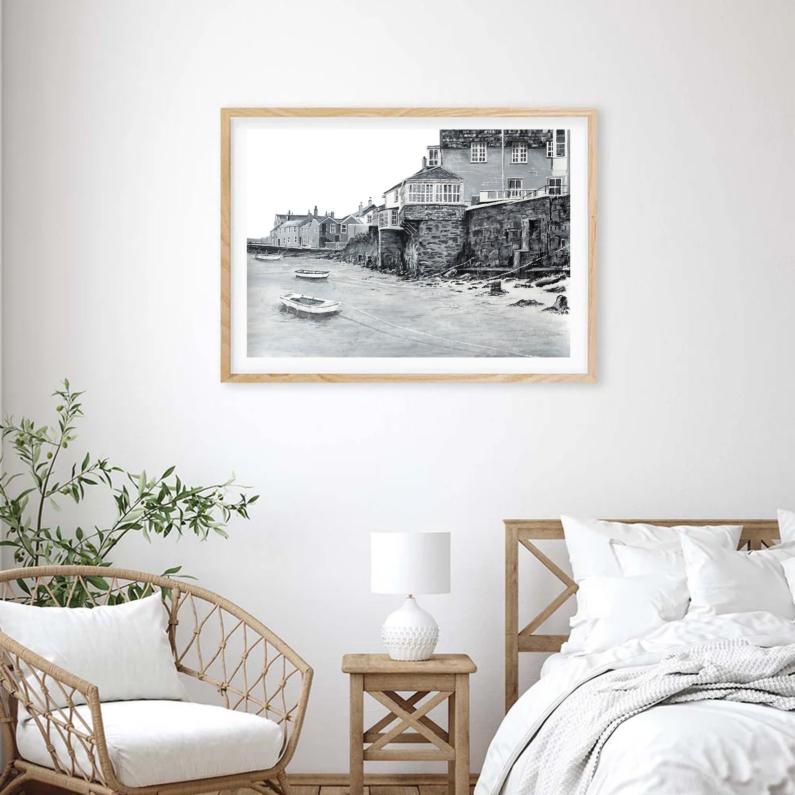 Mousehole Harbour Fine Art Print - Etsy