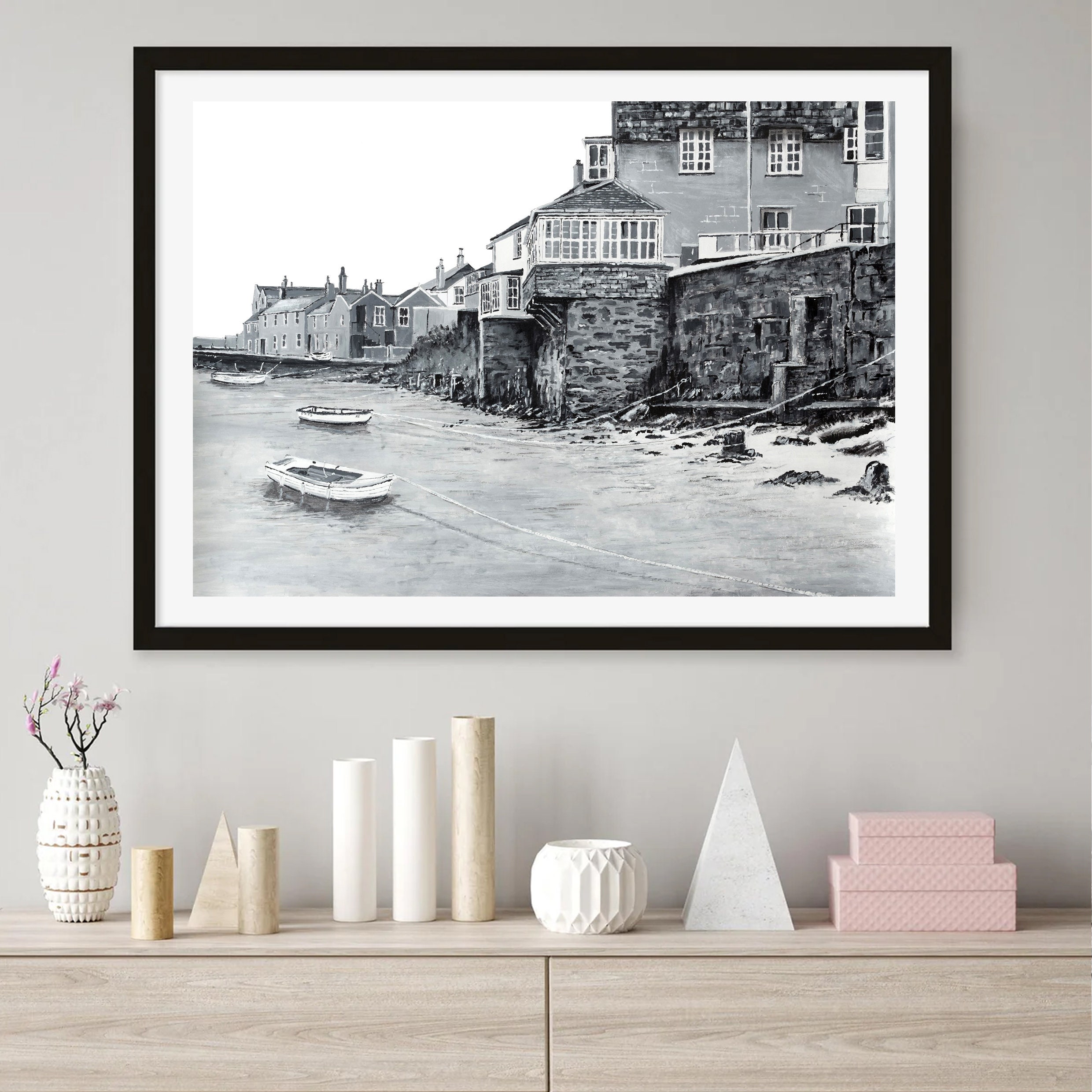 Mousehole Harbour Fine Art Print - Etsy
