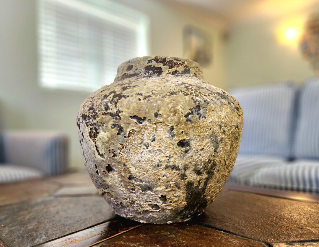 Marina Jar Atlantis Stoneware Ceramic Antique Style Textured Pot Home ...