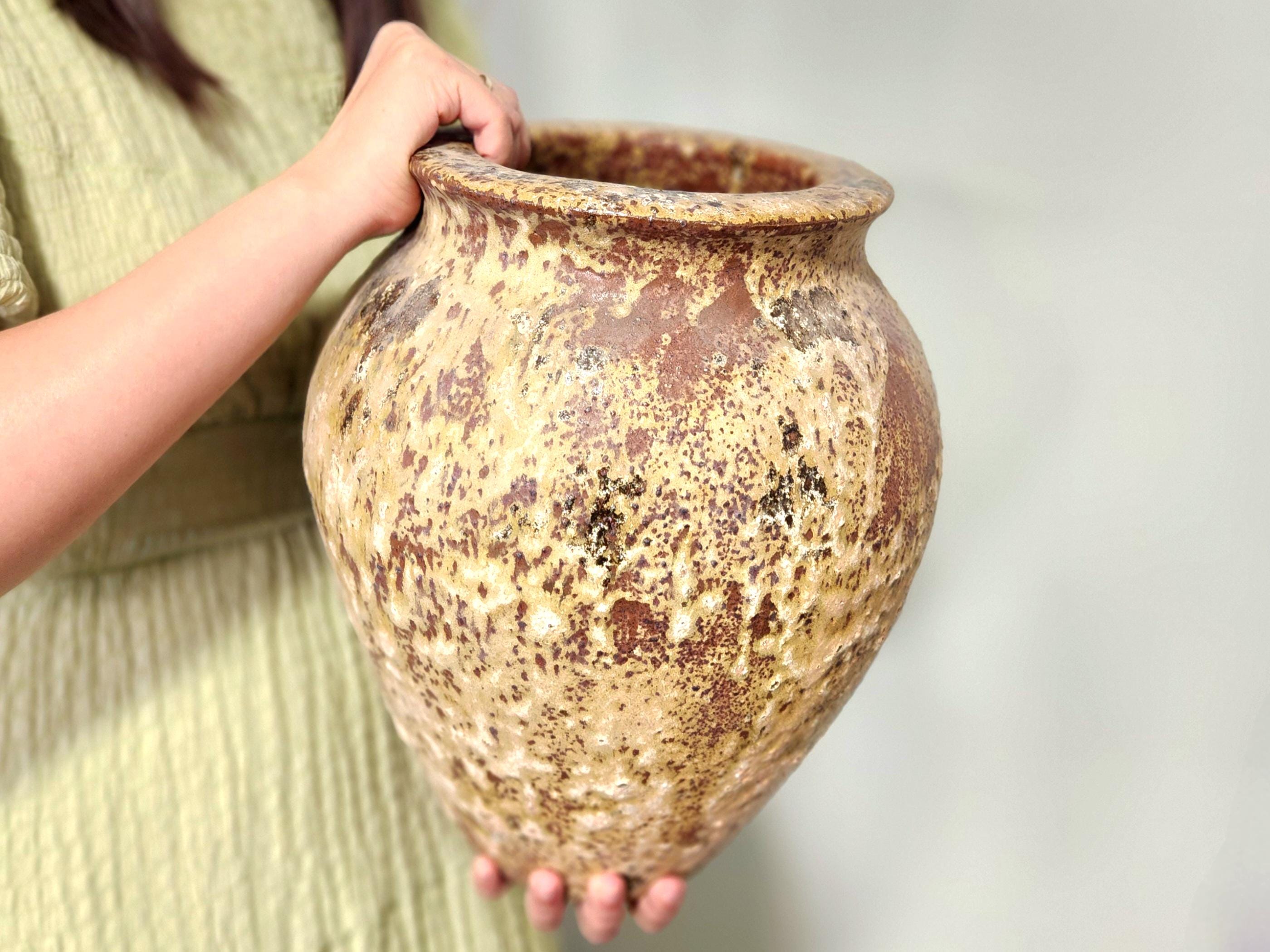 Venus Urn Pandora Rusty Glazed Pot Antique Style Textured Pot Home ...