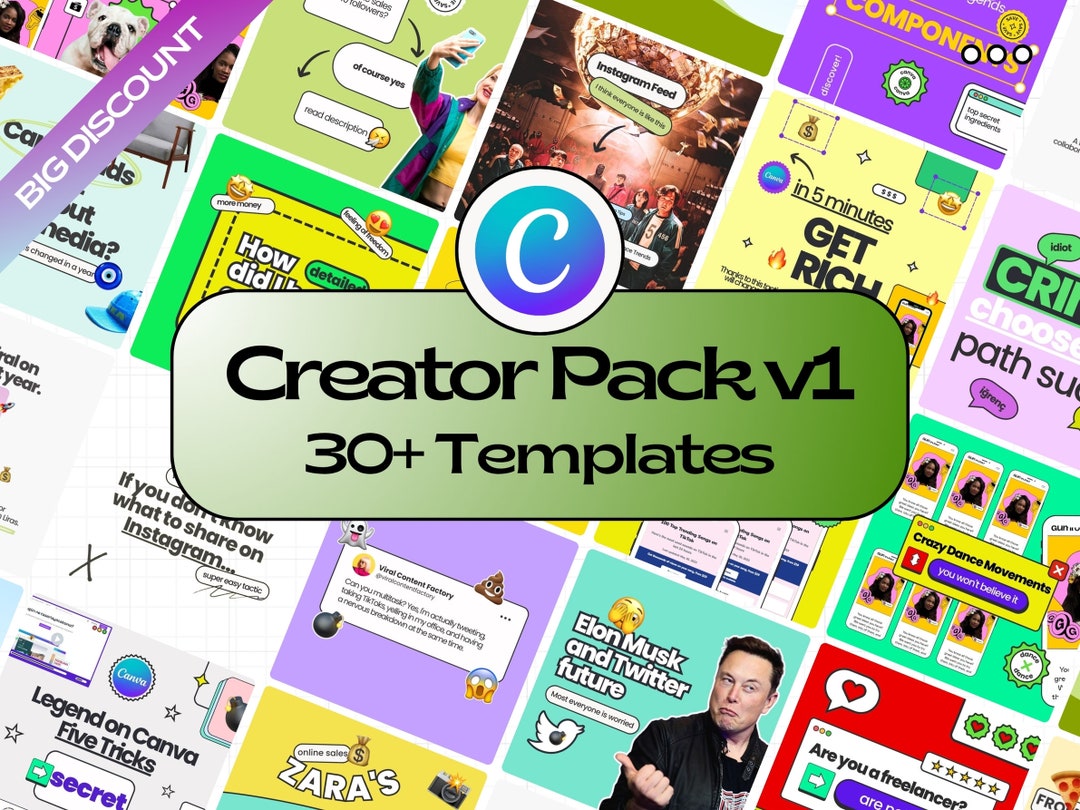 IG Content Creator Pack , Viral Instagram Templates, Boost Engagement ...