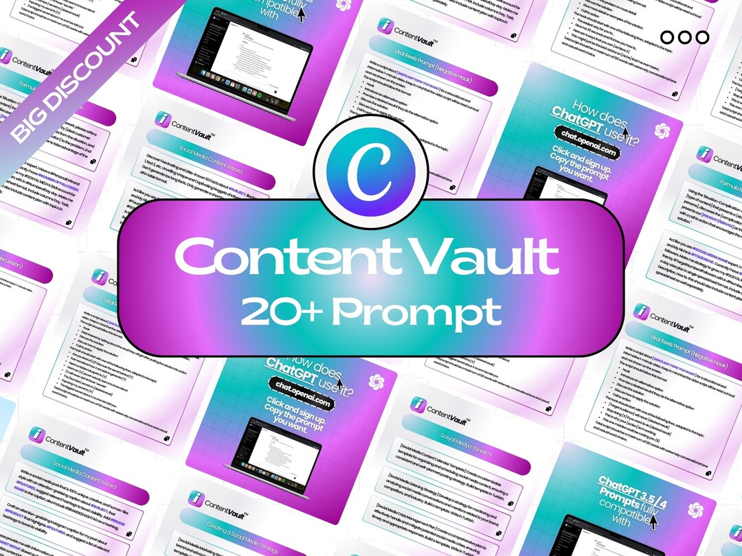 Content Vault, Boost Engagement, Social Prompts, Chatgpt, Claude ...