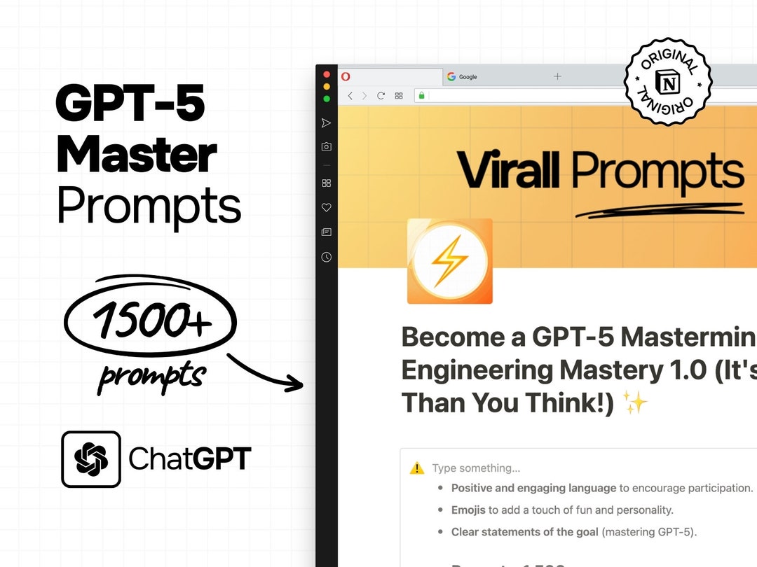 GPT-5 Prompt Dominator, 1500+ Clickbait Templates Chatgpt Prompts for ...