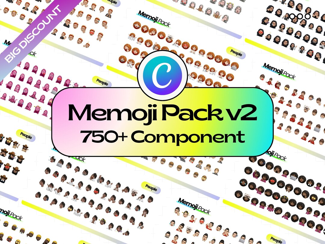 750+ Viral 3D Memoji Pack for Canva, Boost Your IG Posts, Skyrocket ...