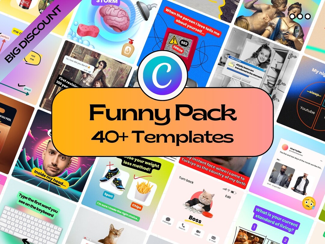Funny Canva Templates, Boost Instagram Engagement, Viral Now, Social ...
