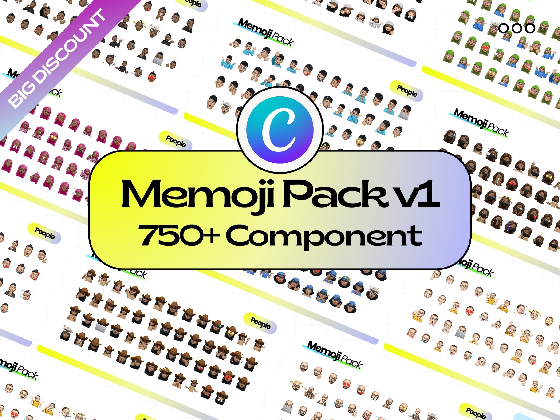 750+ Viral 3D Memoji Pack for Canva, Boost Your IG Posts, Skyrocket ...