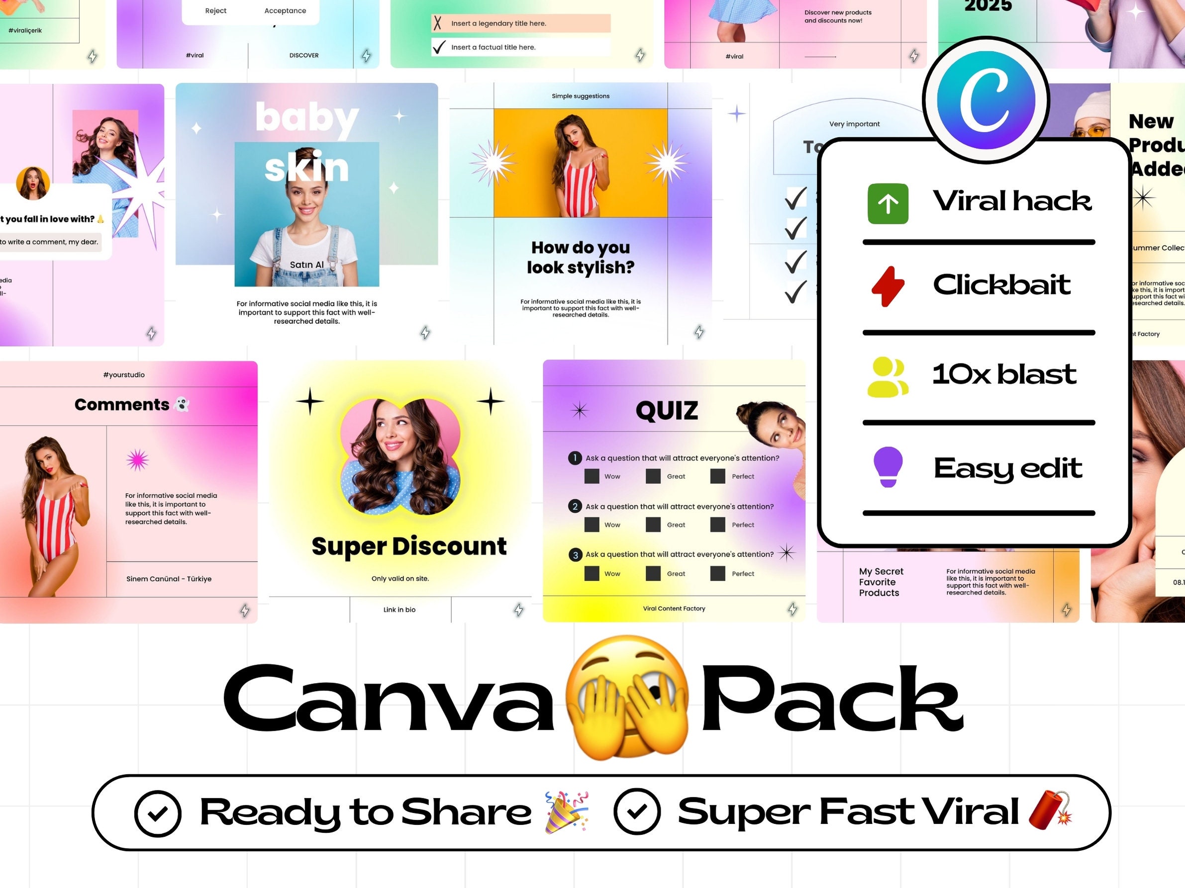 Viral Canva Influencer Templates, Creator Must-have, Boost Your IG ...