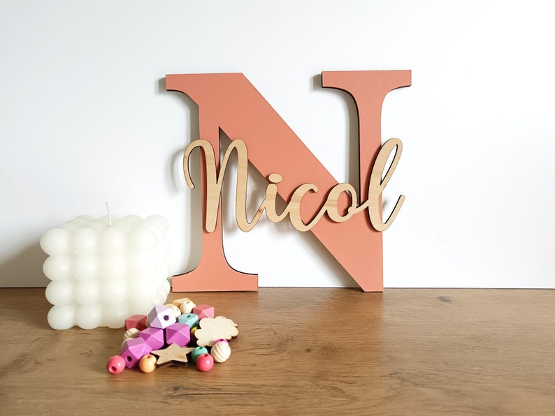 Decorative Letter With Name in Wood, Personalized With the Name You ...