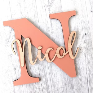 Decorative Letter With Name in Wood, Personalized With the Name You ...