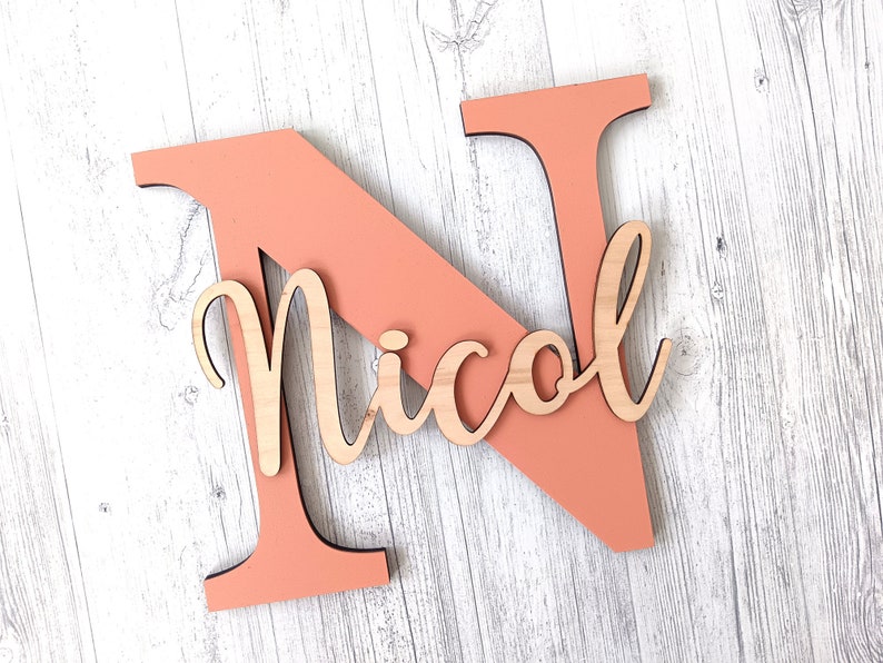 Decorative Letter With Name in Wood, Personalized With the Name You ...