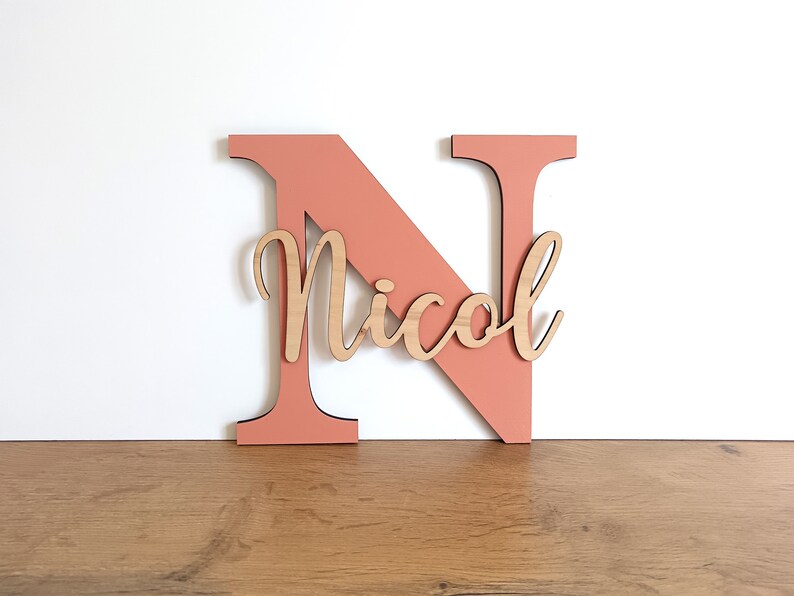 Decorative Letter With Name in Wood, Personalized With the Name You ...