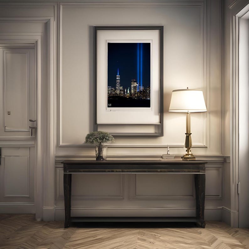 Tribute in Lights With Freedom Tower and Statue of Liberty Photo - Etsy