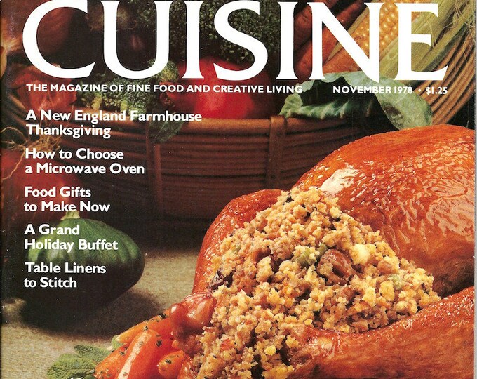 Vintage Cuisine Magazine November 1978 - the Magazine of Fine Food and ...