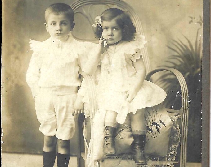 French Brother and Sister Vintage Photograph PSS 6056 - Etsy