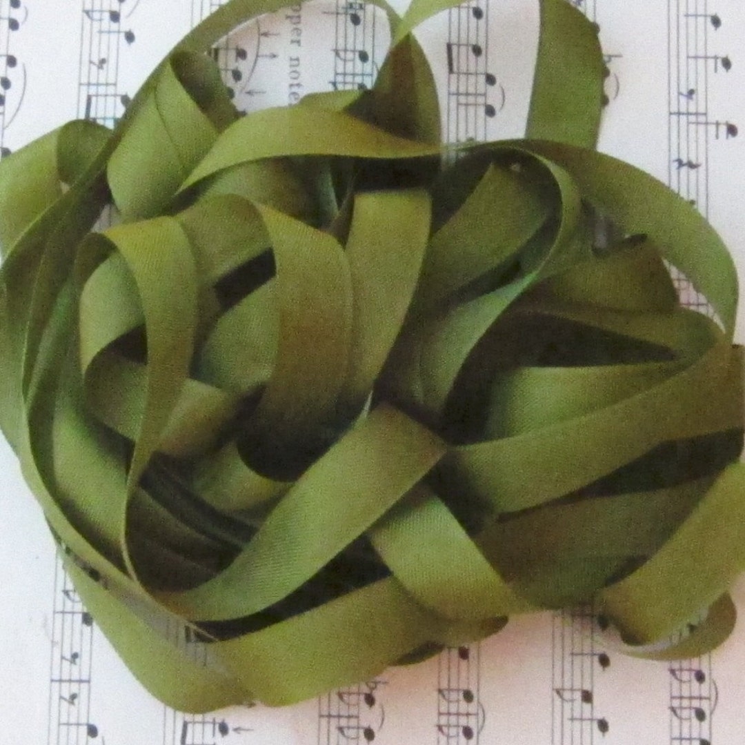 Green Olives Seam Binding Silky Rayon Seam Binding Ribbon - 9 Yards PSS ...