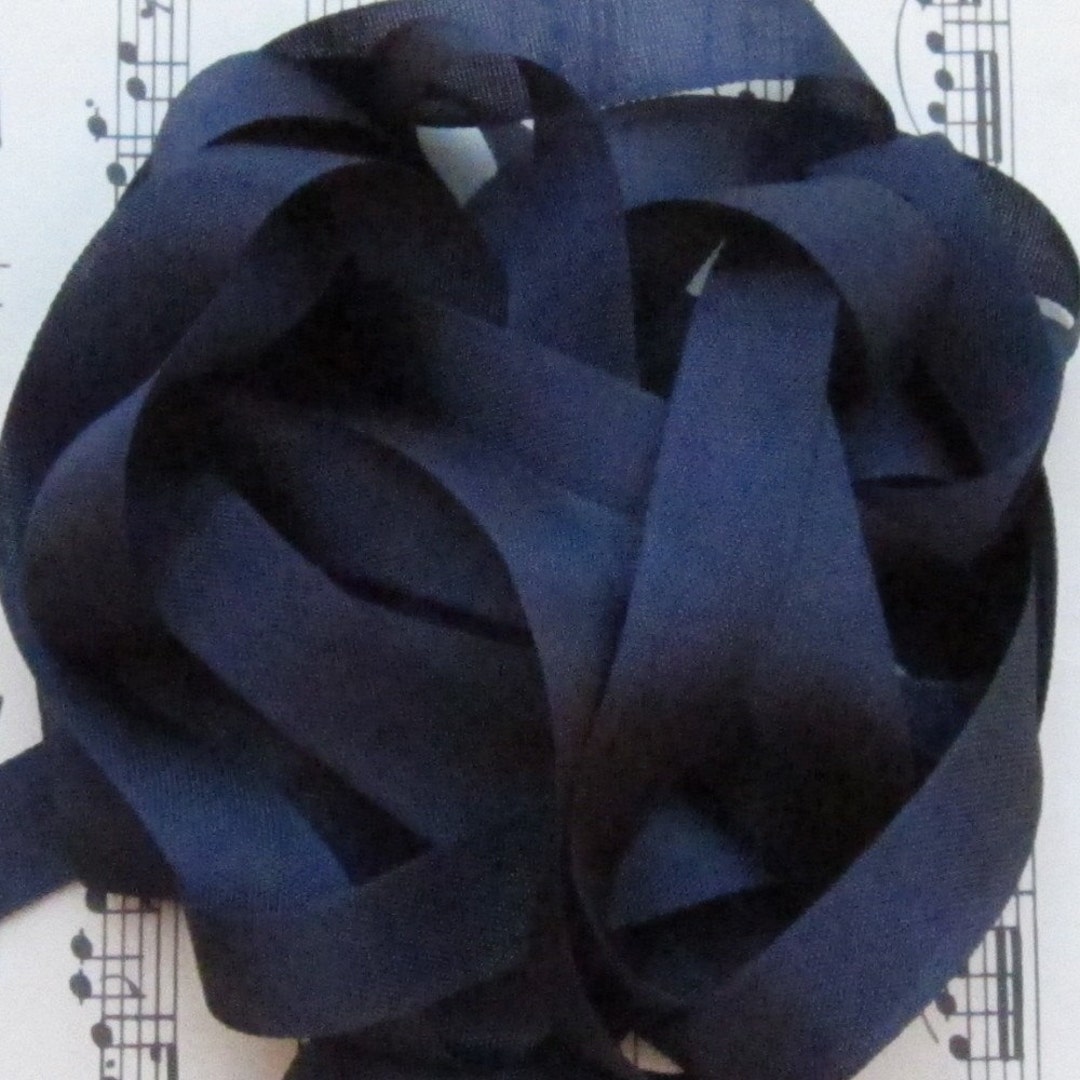 Dark Navy Blue Seam Binding Silky Rayon Seam Binding Ribbon - 9 Yards ...