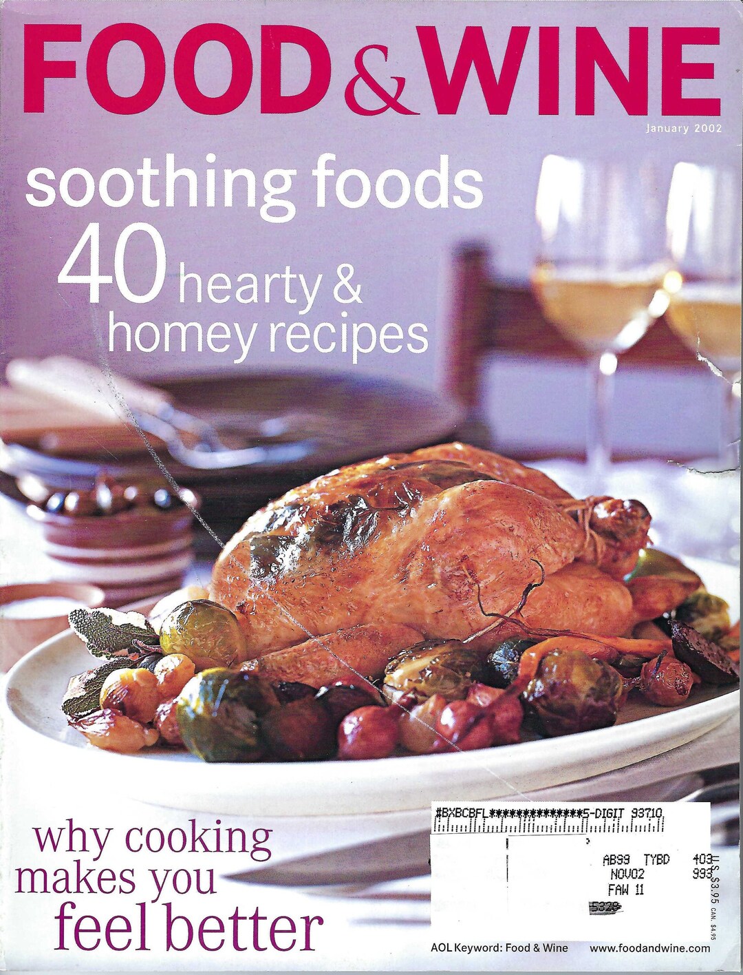 Food & Wine Magazine January 2002 PSS 5822 - Etsy