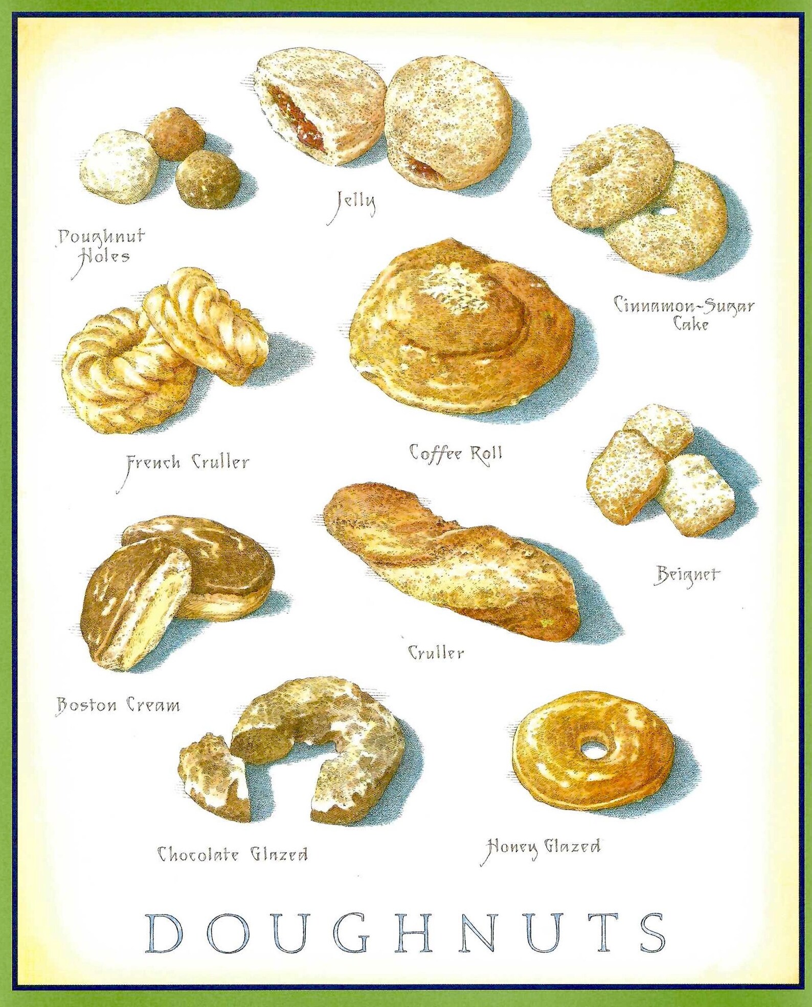 Doughnuts Chart Poster by John Burgoyne for Cook's Illustrated May ...
