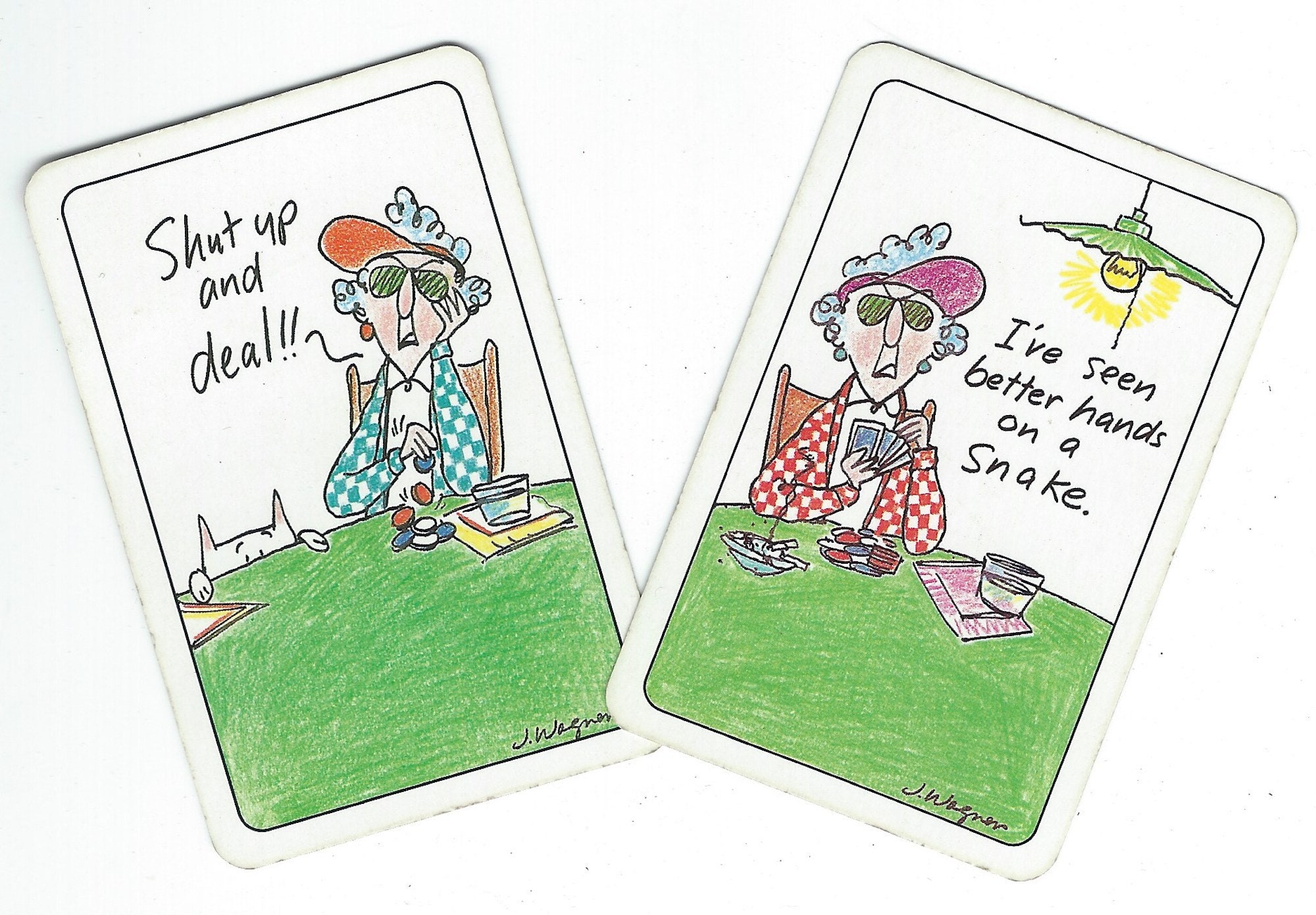 2 Vintage Maxine Playing Cards for Atcs, Aceos, Collage, Junk Journals ...
