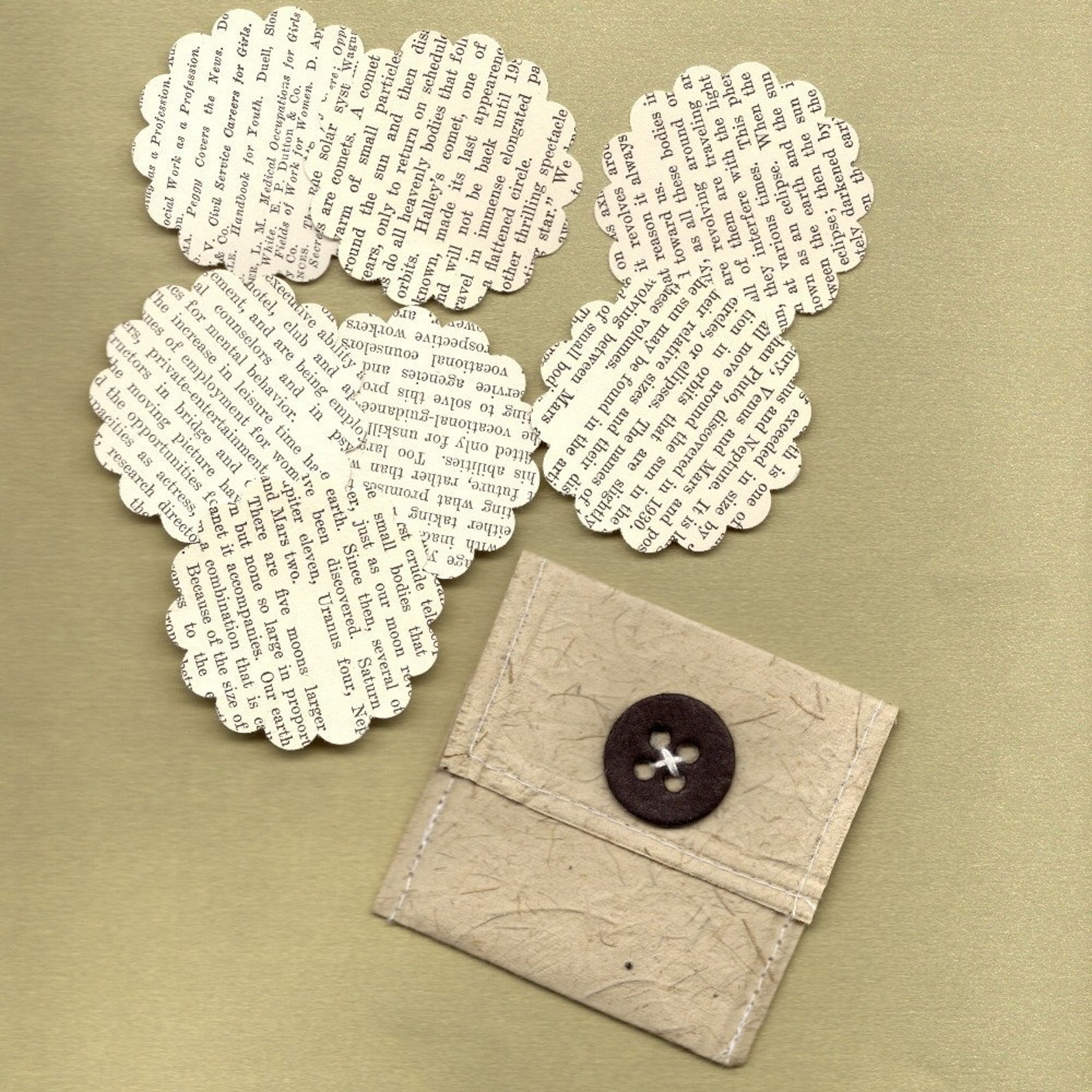 40 Vintage Paper Scallop Circles for DIY Atcs Collage - Etsy