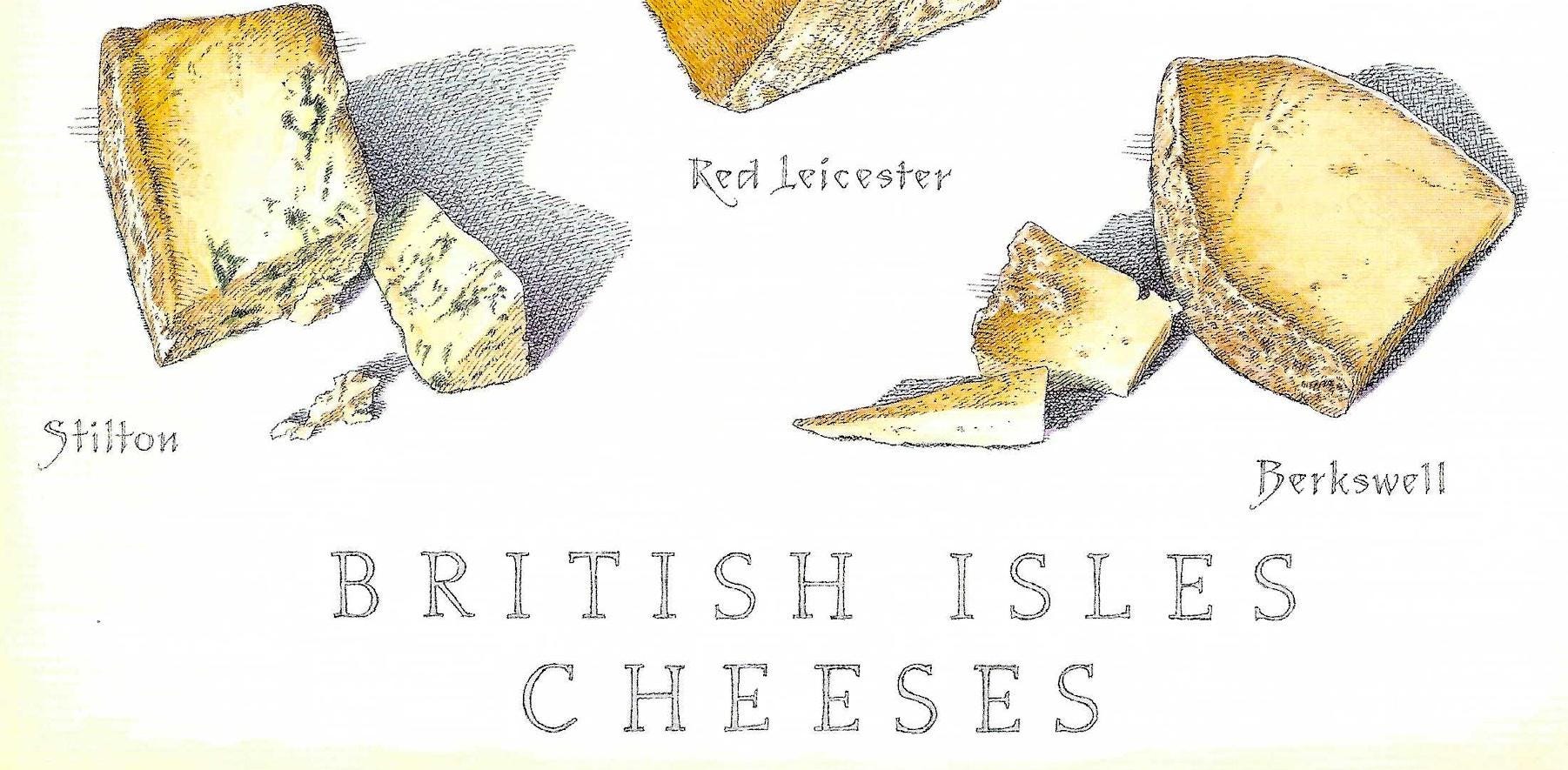 British Isles Cheeses Chart Poster by John Burgoyne for Cook's ...