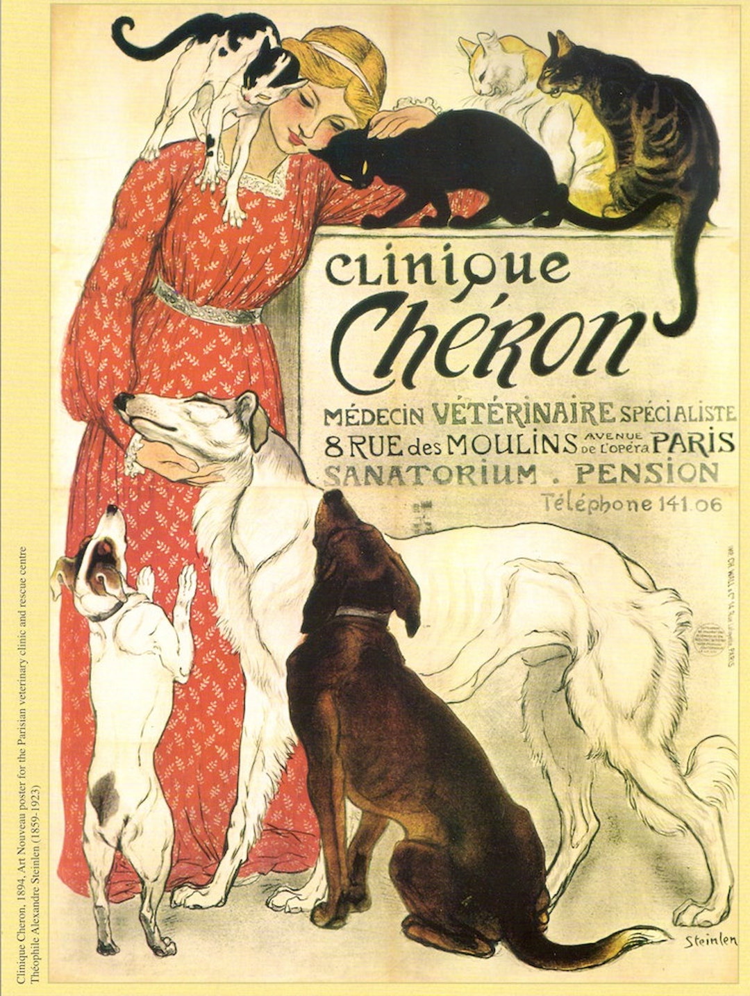 Steinlen's "clinique Cheron" Instant Download Digital Collage Sheet for ...