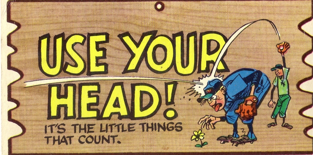 Wacky Plak Collectable Vintage Postcard #81 "use Your Head! It's the ...
