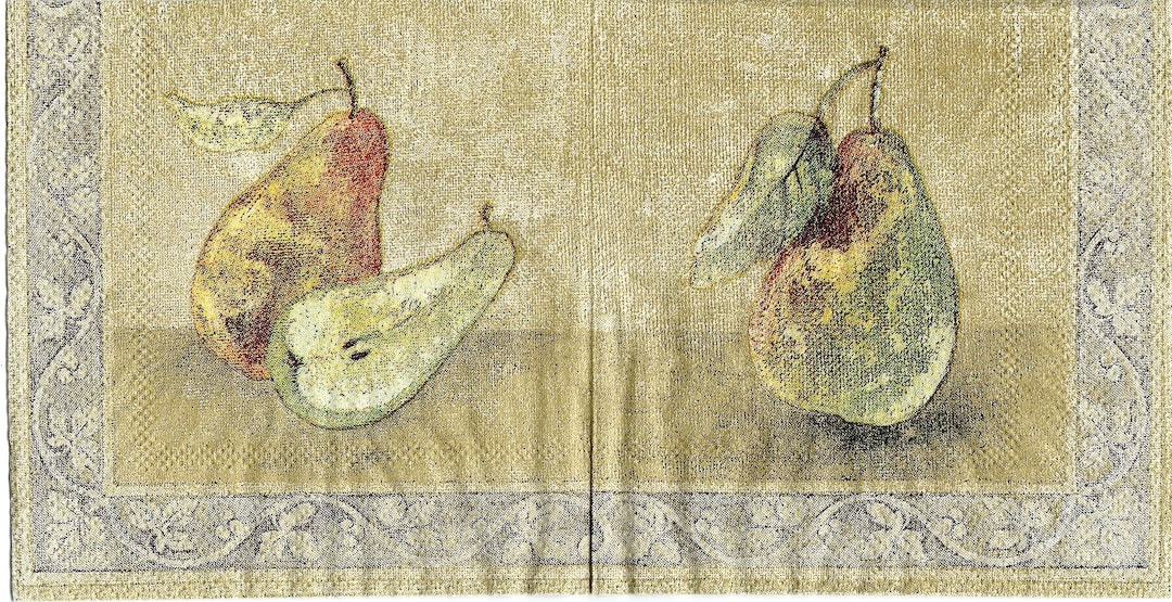 Pears Paper Napkin for Decoupage, Scrapbooking, Crafts, Collage, Paper ...