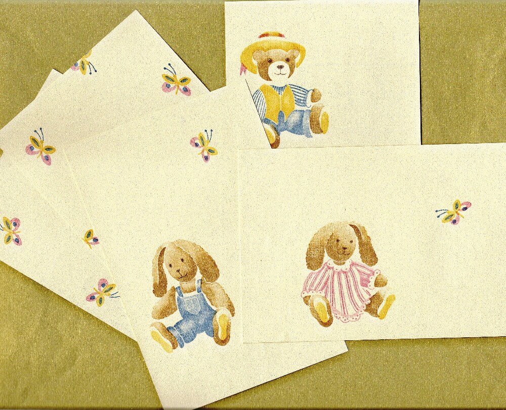 Pink and Blue Rabbit Wallpaper Pack for Card Making Hang - Etsy