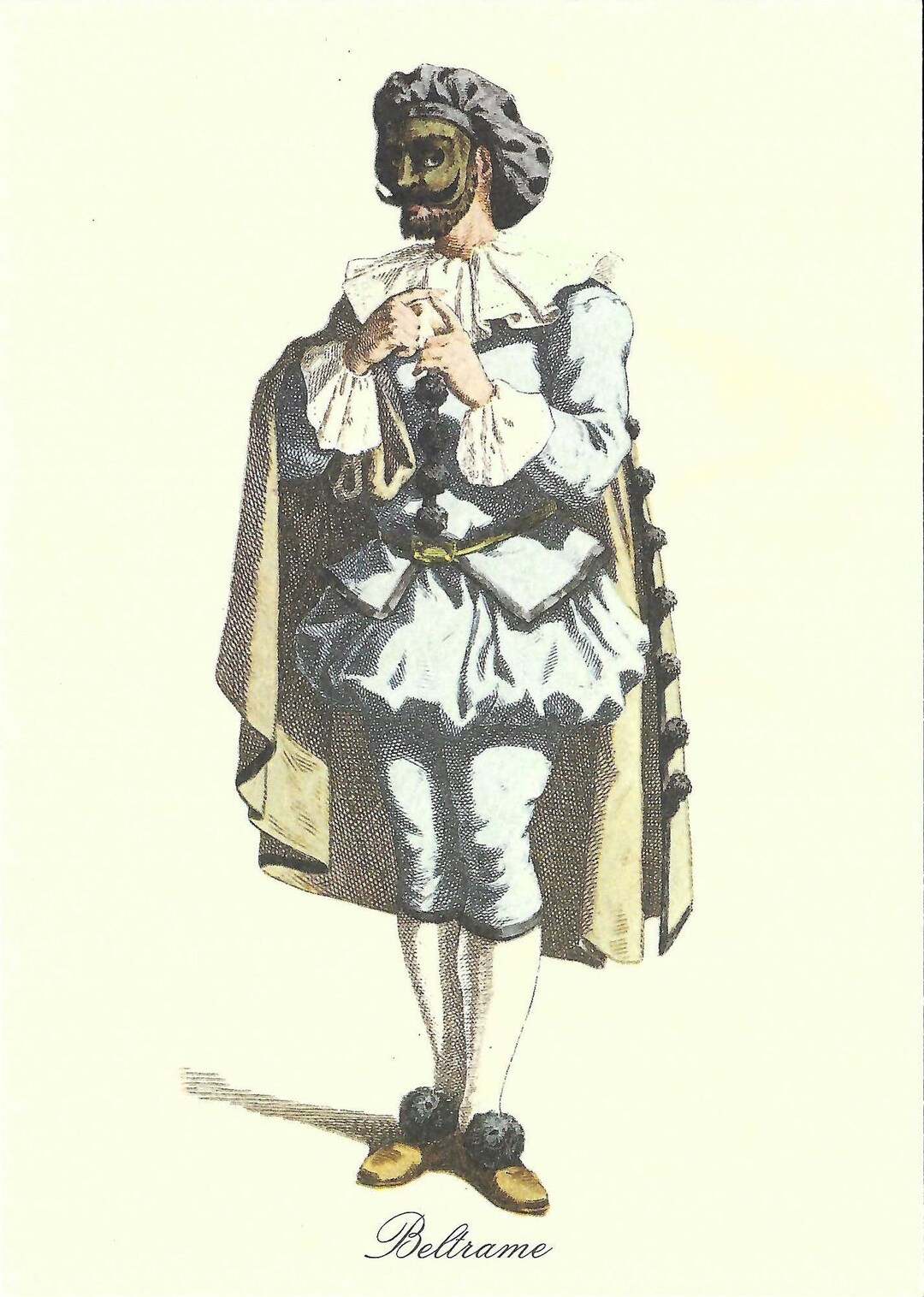 Italian Commedia Dell'arte Beltrame Print to Frame or Use in Paper Arts ...