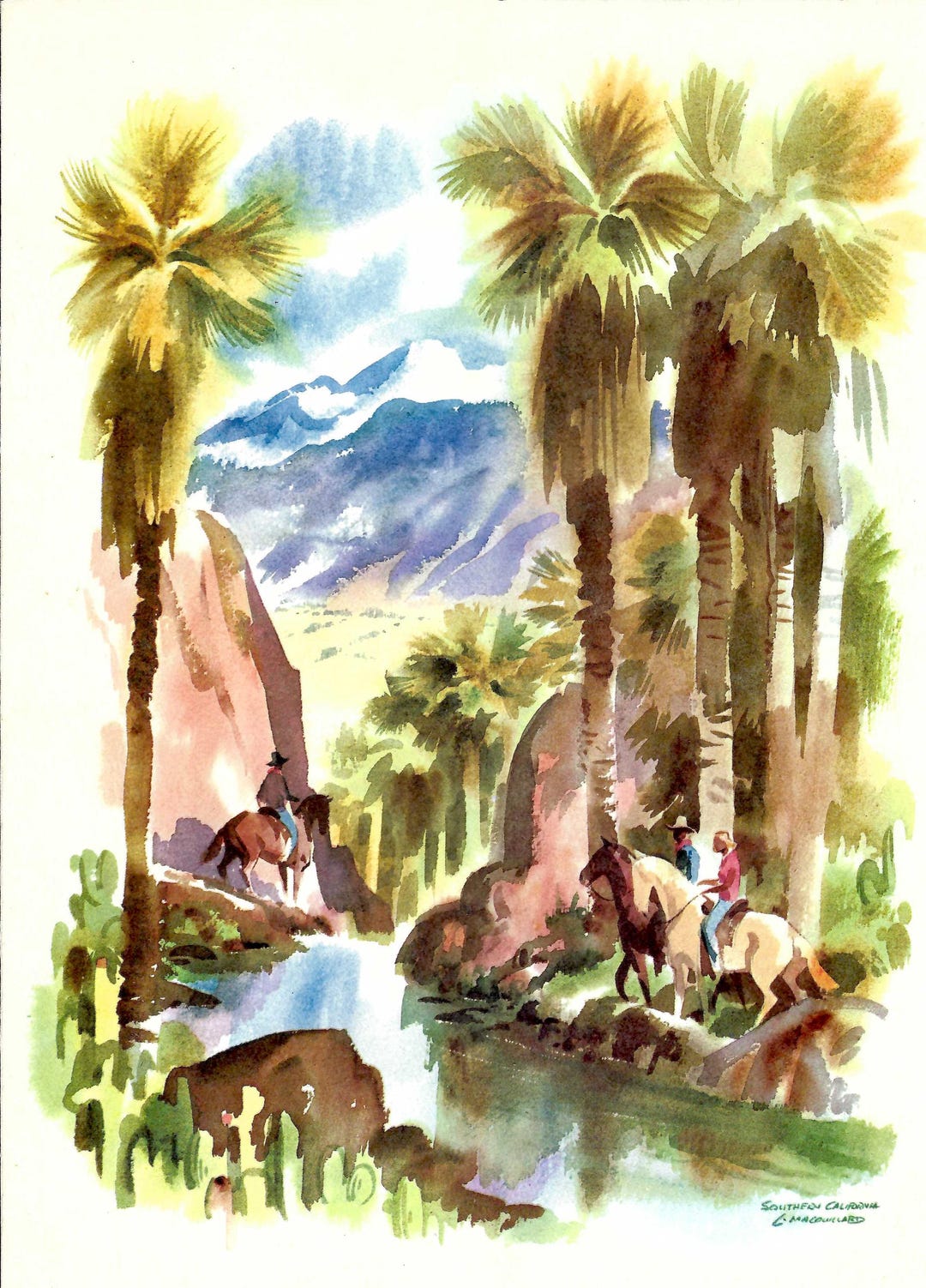 SS Lurline Matson Ship Vintage Watercolor, Southern California ...