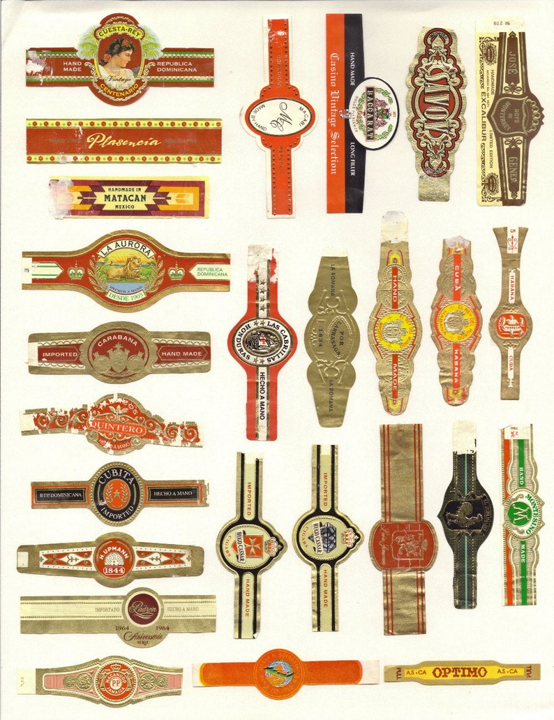 Cigar Bands - 2 Digital Instant Download Collage Sheets PSS 1039 - Etsy